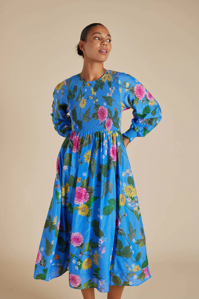 JADE COTTON SILK DRESS IN PERIWINKLE ARIA – Alexis Dawn Store